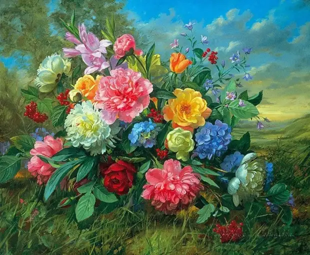 Artisto Albert Williams (1922 - 2010). Floroj floras por tiuj, kiuj vidas ilin