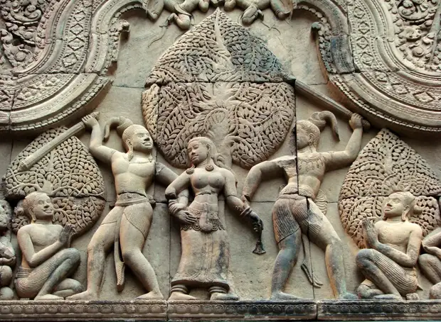 Banteay Srei 사원: 여자의 성채. 캄보디아.