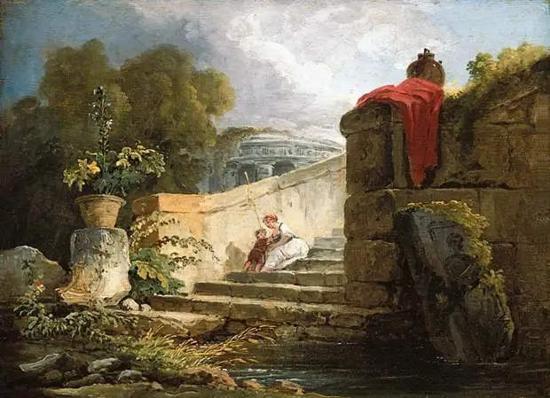 FRENCH LANDSCAPE ARTIST HUBERT ROBERT ..