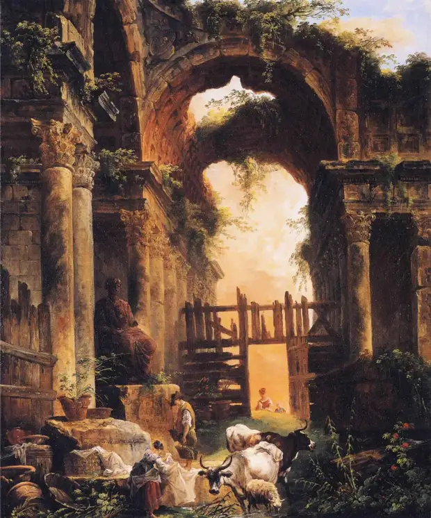 FRENCH LANDSCAPE ARTIST HUBERT ROBERT ..