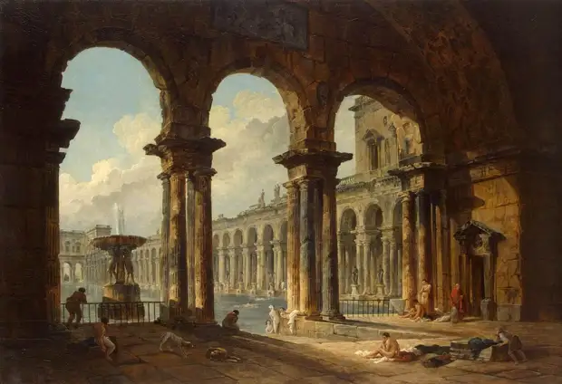 FRENCH LANDSCAPE ARTIST HUBERT ROBERT ..