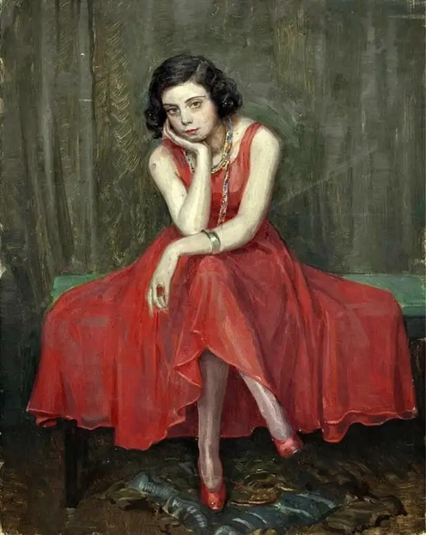 Umetnik Carl Theodor von Blaas (1886 - 1960). Portret lepega tujca