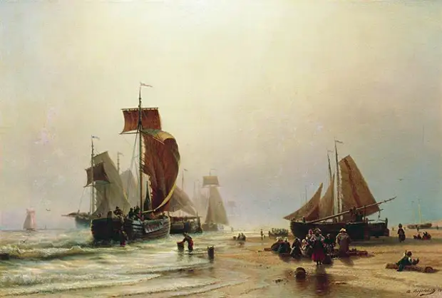 eserese nke Bogolyubov View na Normandy. 1870