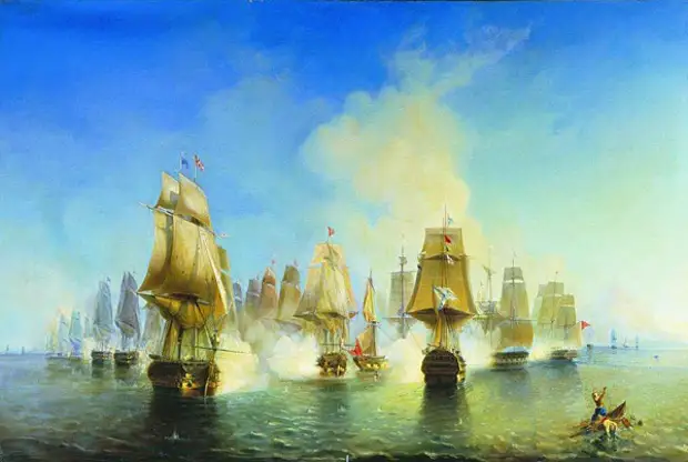 Slag van Athos op 19 Junie 1807. 1853