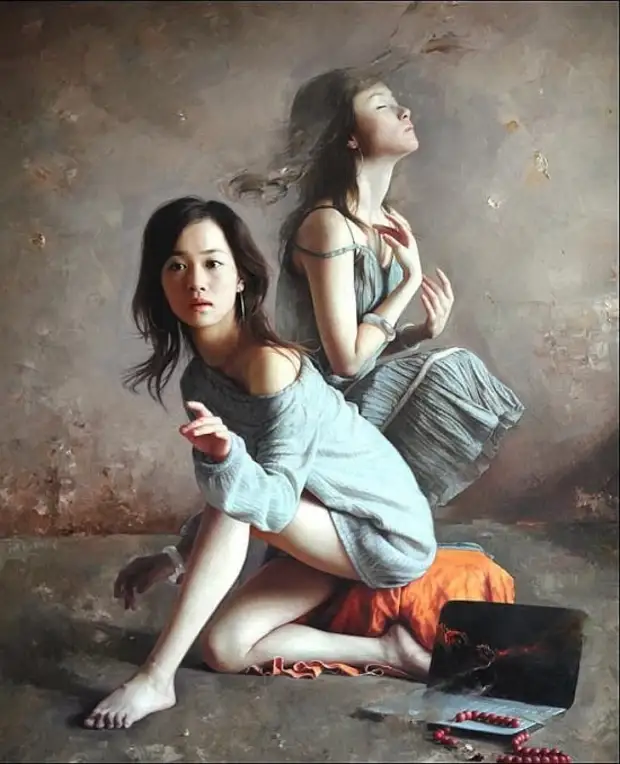 Artista Wang Ming Yue. Casa das Rosas Voadoras