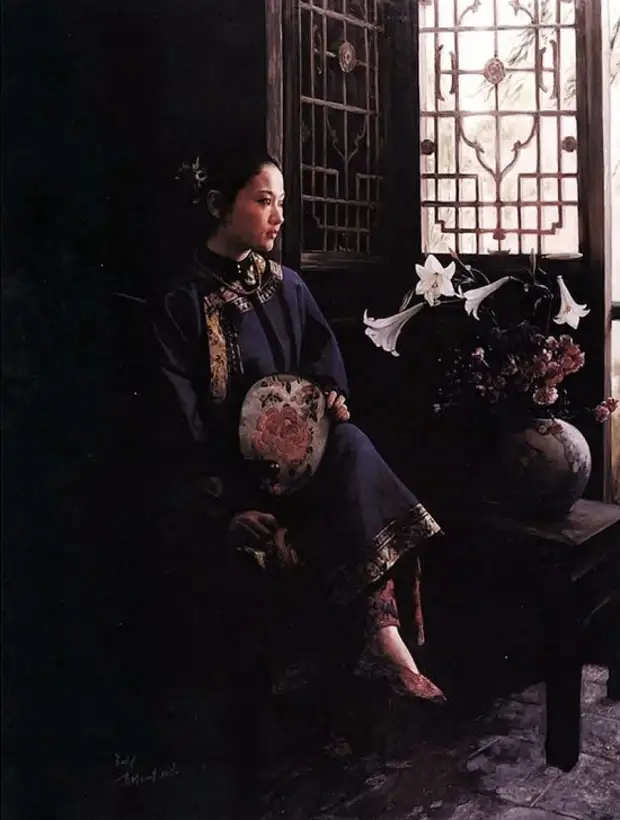 Artista Wang Ming Yue. Casa das Rosas Voadoras