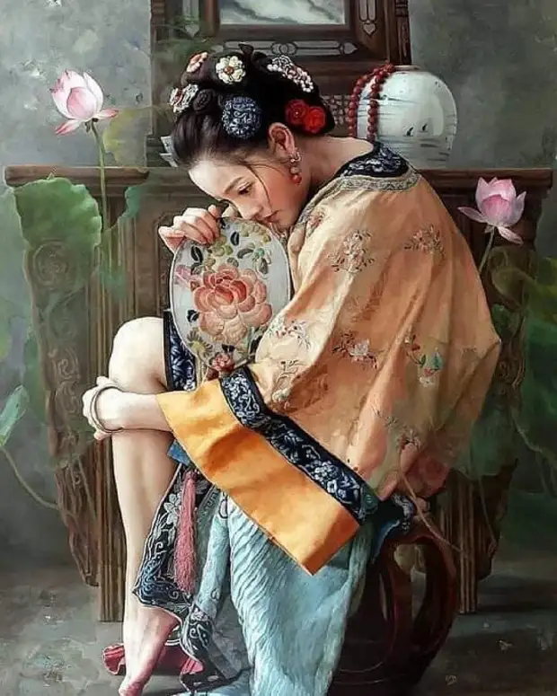 Artista Wang Ming Yue. Casa das Rosas Voadoras