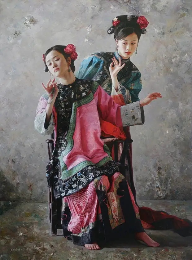 Artista Wang Ming Yue. Casa de las rosas voladoras