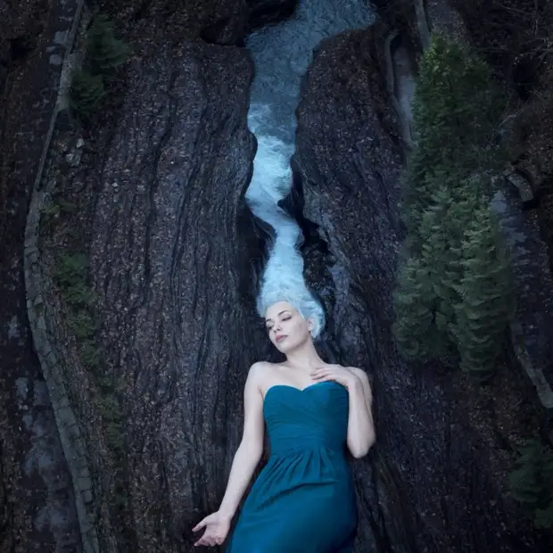 Fotografi surreale. Marisa është e bardhë