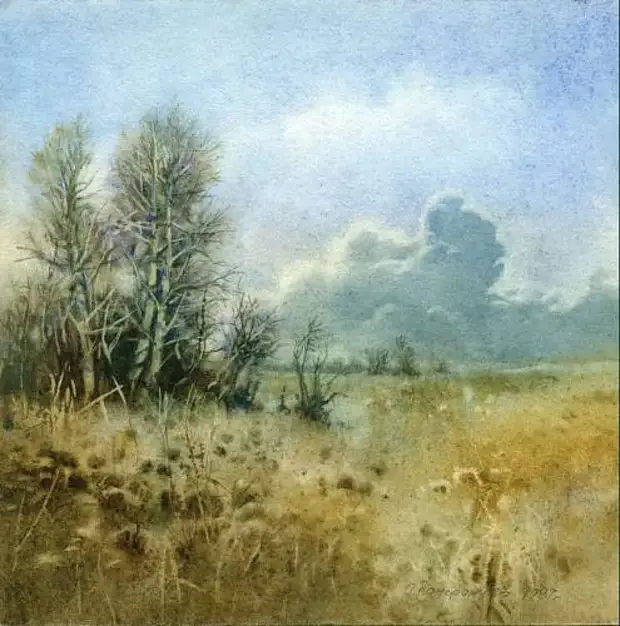 Watercolor ni Oleg Pomerantsev