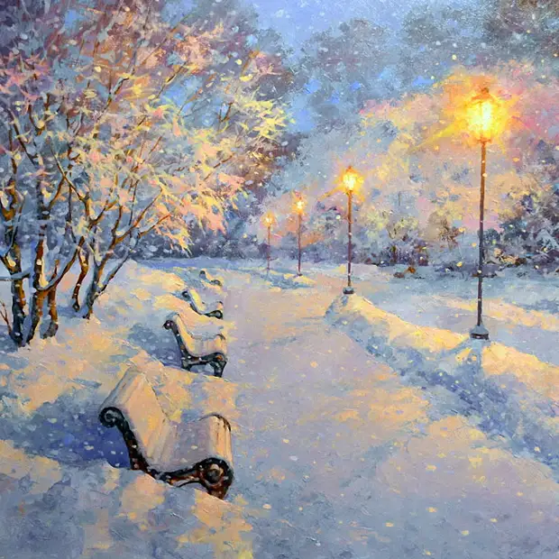 Meravigliosi paesaggi invernali di Dmitry Levin