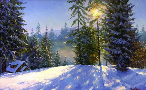 Meravigliosi paesaggi invernali di Dmitry Levin