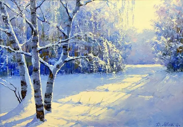 Fantastiske vinterlandskap i Dmitry Levin