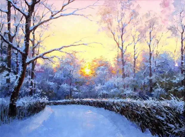 Meravigliosi paesaggi invernali di Dmitry Levin