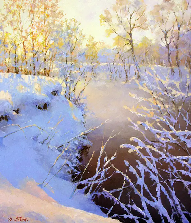 Fantastiske vinterlandskap i Dmitry Levin