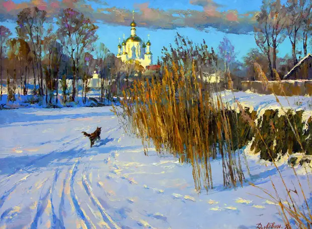 Fantastiske vinterlandskap i Dmitry Levin