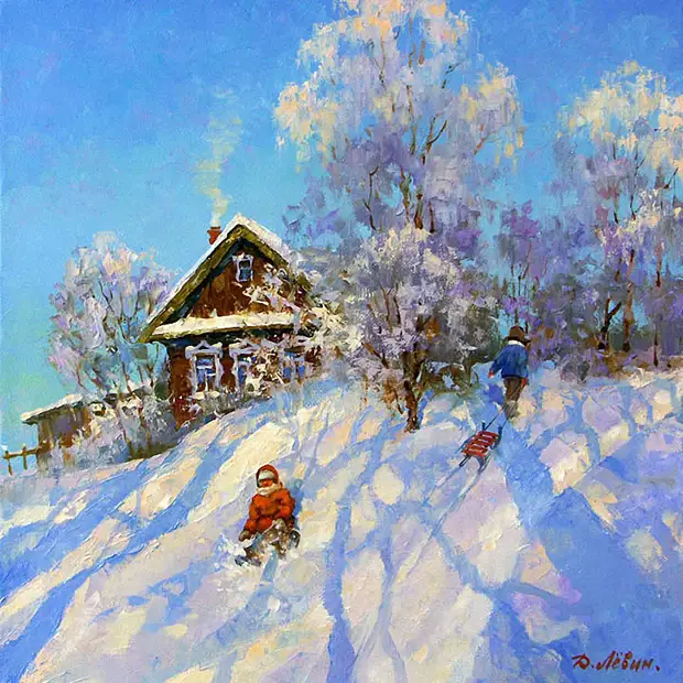 Fantastiske vinterlandskap i Dmitry Levin