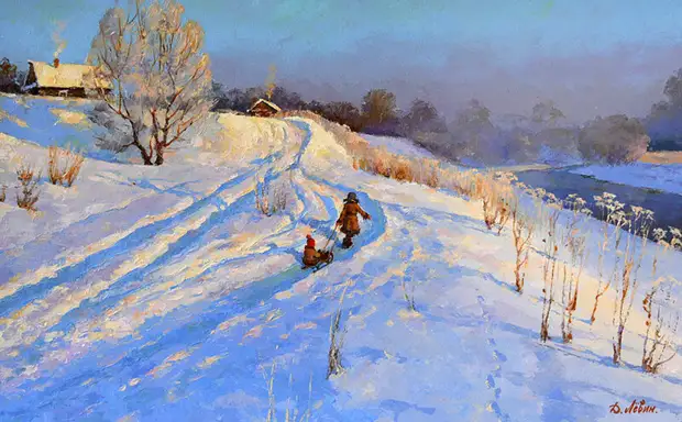 Fantastiske vinterlandskap i Dmitry Levin