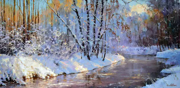 Fantastiske vinterlandskap i Dmitry Levin