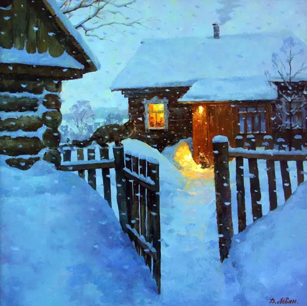 Fantastiske vinterlandskap i Dmitry Levin