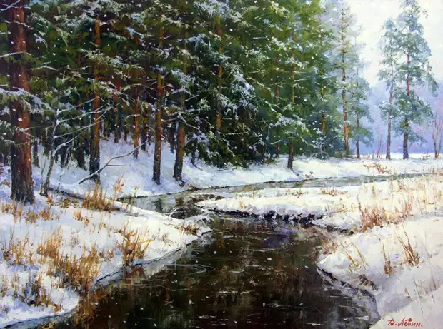 Fantastiske vinterlandskap i Dmitry Levin