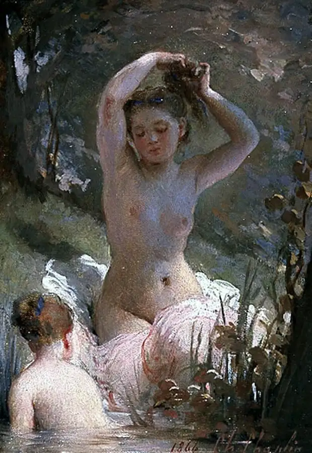 Deux filles au bain de Charles Chaplin