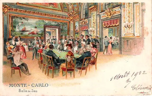 Monte Carlo éjszakai élete vintage képeslapokon ...