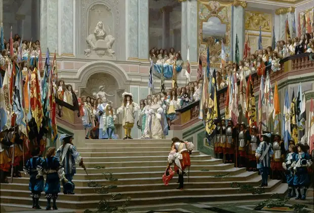 7 Untfang fan Prins Loadewyk XIV fan Condé yn Versailles yn 1674 (700x475, 458Kb)