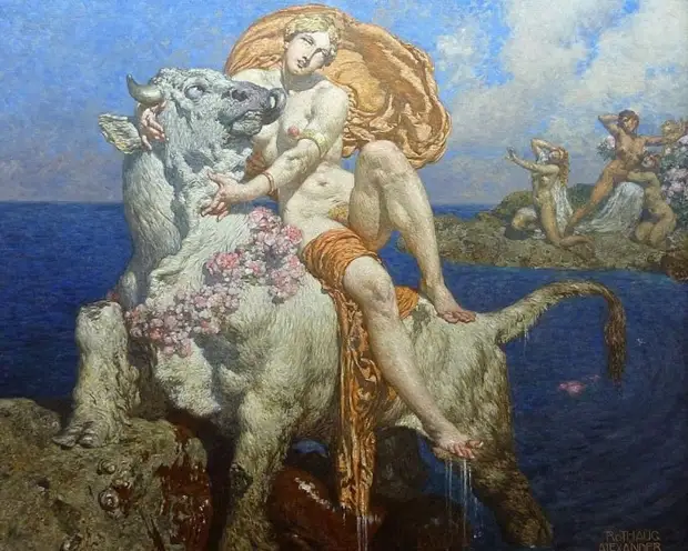 Artiste Alexander Rothaug (1870 - 1946). Le monde des héros et des titans