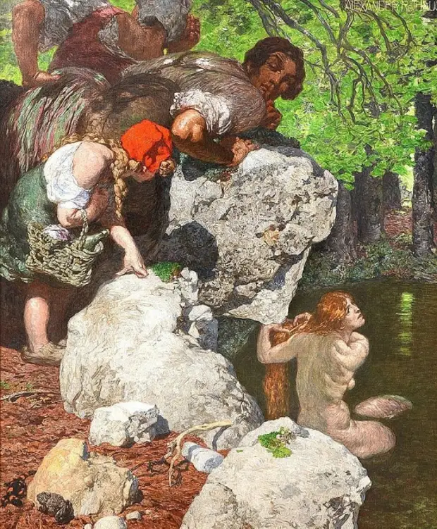 Artiste Alexander Rothaug (1870 - 1946). Le monde des héros et des titans