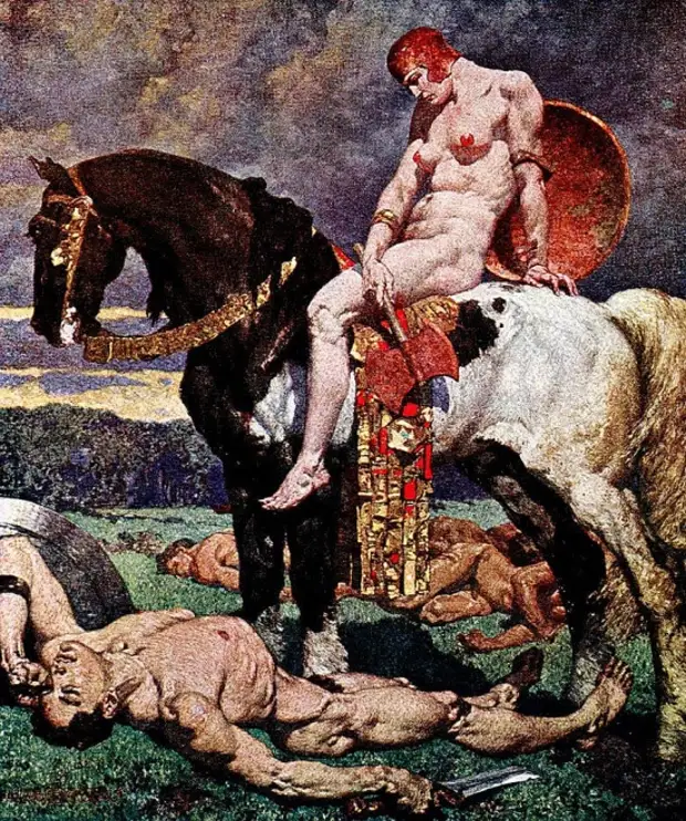 Artiste Alexander Rothaug (1870 - 1946). Le monde des héros et des titans