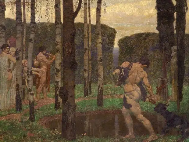 Artiste Alexander Rothaug (1870 - 1946). Le monde des héros et des titans