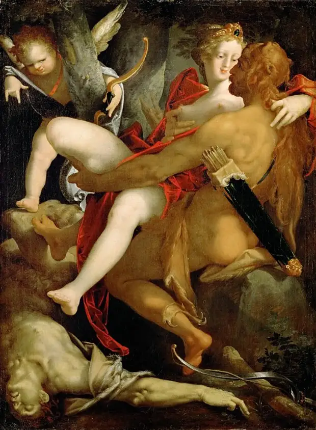 موزه Kunsthistorisches - Bartholomeus Spranger - Hercules، Deianira and the Centaur Ness