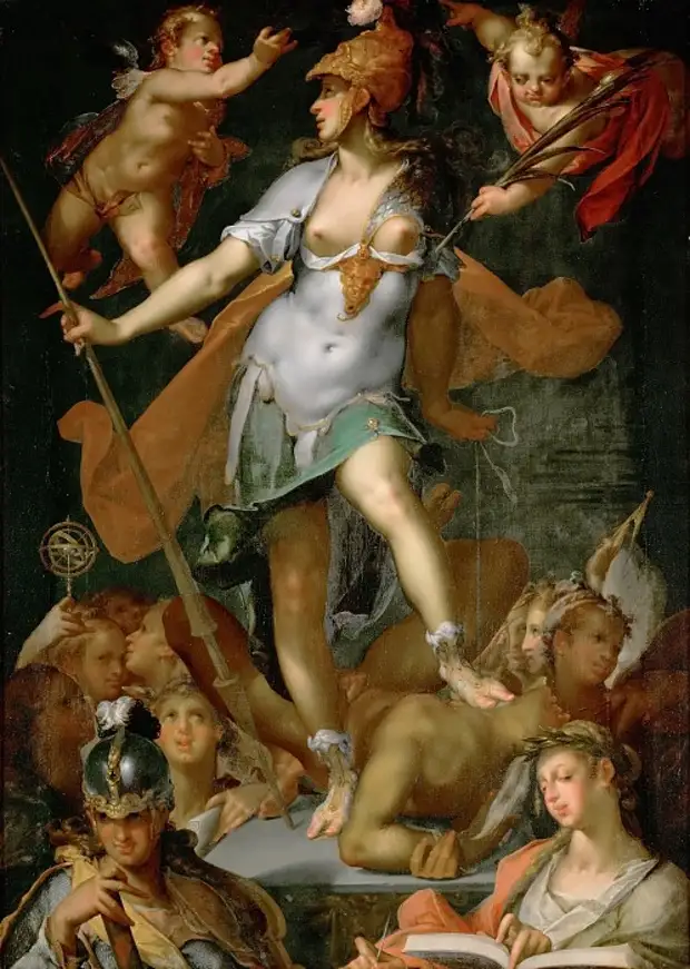 Kunsthistorisches Museum - Bartholomeus Spranger - Minerva premaga nevednost