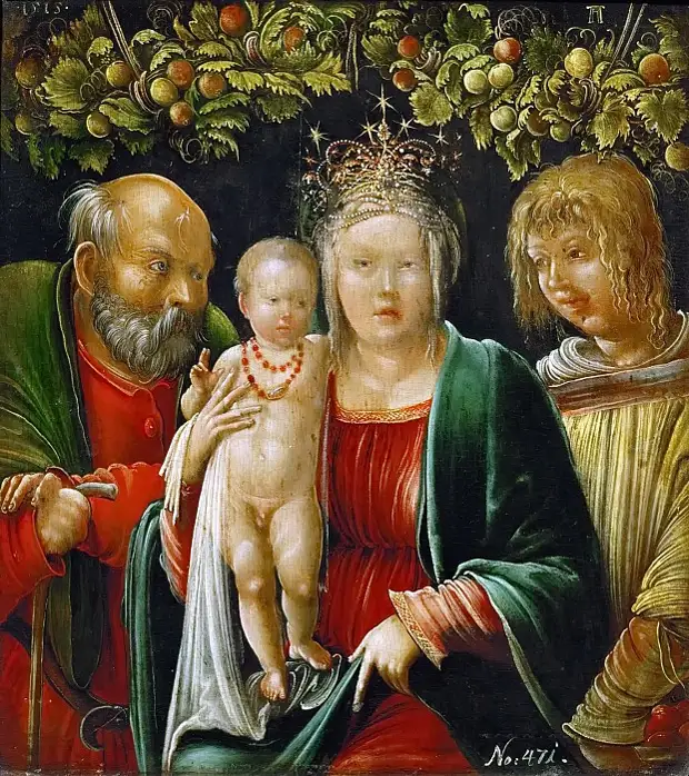 Kunsthistorisches Museum - Albrecht Altdorfer - Banal na Pamilya kasama si Angel