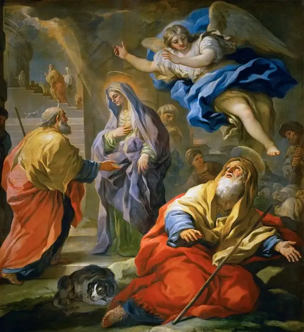 សារមន្ទីរ Kunsthistorisches - Luca Giordano - ការប្រកាសដល់ Joachim