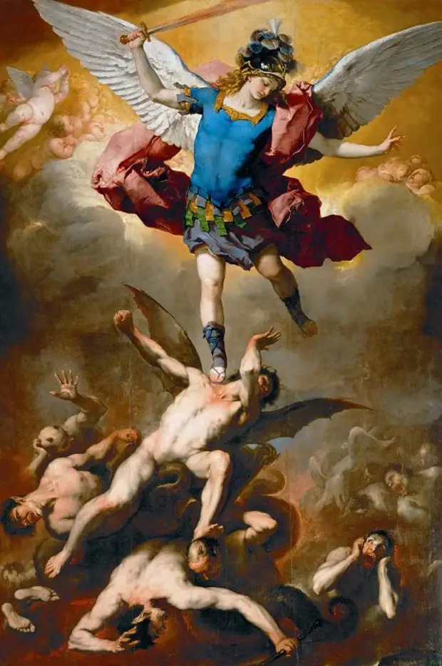 Amgueddfa Kunsthistorisches - Luca Giordano - Cwymp yr Angylion Rebel