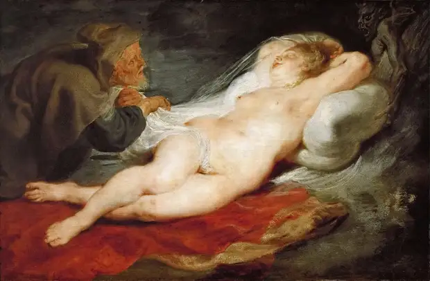 Listasafnið - Rubens - The Hermit and Sleeping Angelica