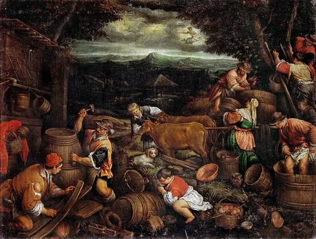 Museum of Art History - Francesco Bassano - Höst (druvskörd)