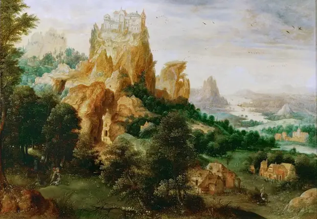 Kunsthistorisches Museum - Herri meth de Bles - Landschap met de barmhartige Samaritaan