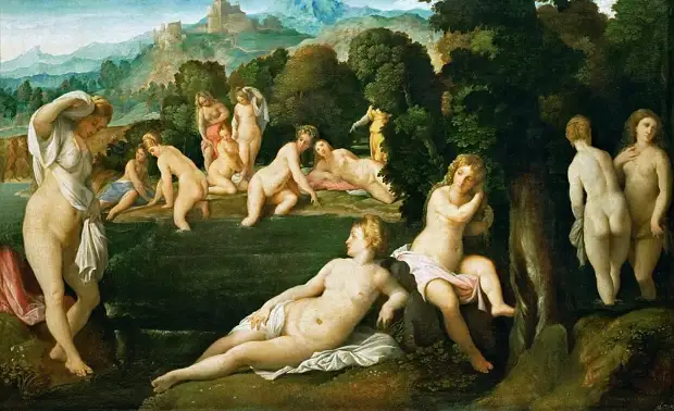 Museum of History ng Art - Jacopo Palma I - Bathing Nymphs