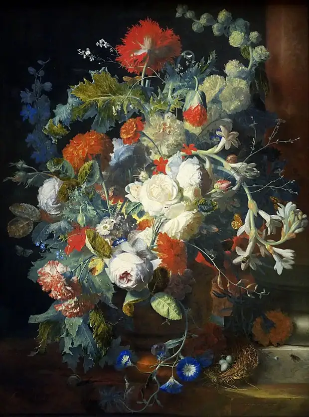 Amgueddfa Kunsthistorisches - Jan van Heijsum - Bouquet o flodau yn y golofn