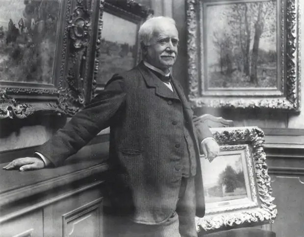 Paul Durand-Ruel 1910 in seiner Galerie. Fotografie von Paul Marsan, bekannt als Dornac. Durand-Ruel-Archiv.