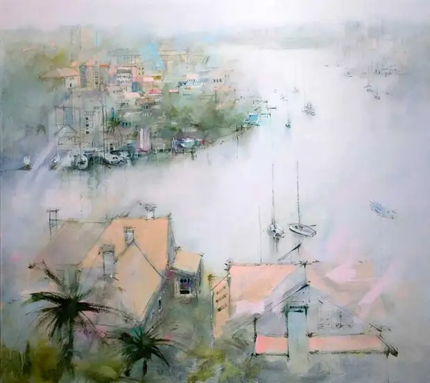 Lanskap indah dalam cat air oleh John Lovett