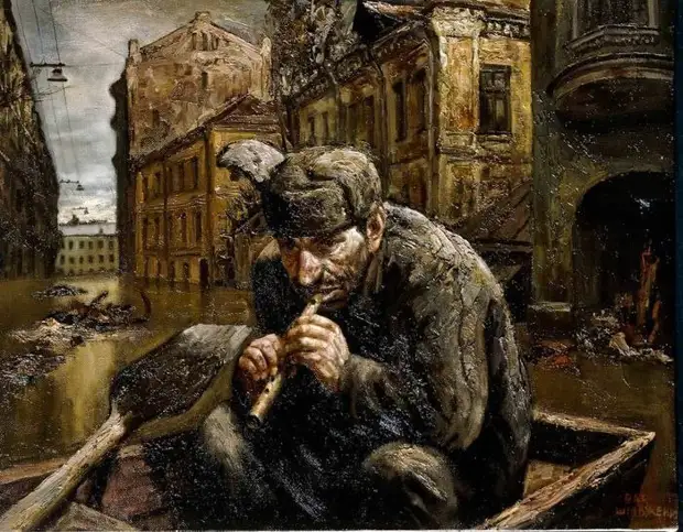 La pipa. Autore: Vasily Shulzhenko.