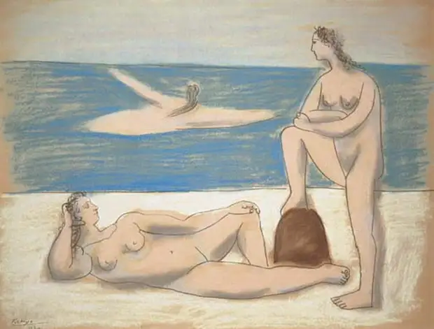 Pablo Picasso. Tres bañistas 1.120