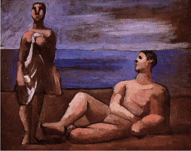 Pablo Picasso. Dous bañistas. 1921 ano