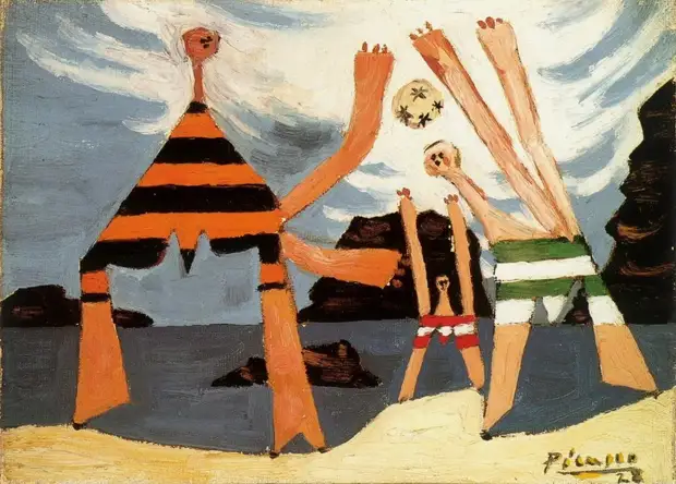 Pablo Picasso. Banyistes amb pilota 3.1928