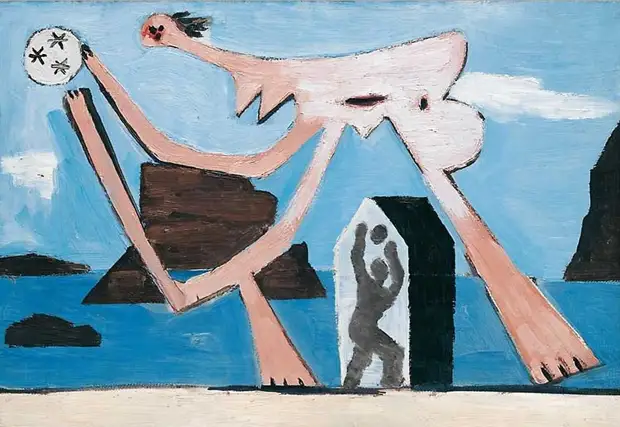 Pablo Picasso. Batwyr gyda phêl 1.1928