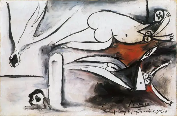 Pablo Picasso. Kúpajúci sa. Rok 1918